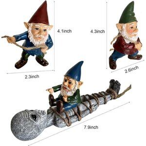 Accents | Garden Gnomes With Alien Figurine Polyresin Naughty Gnome ...